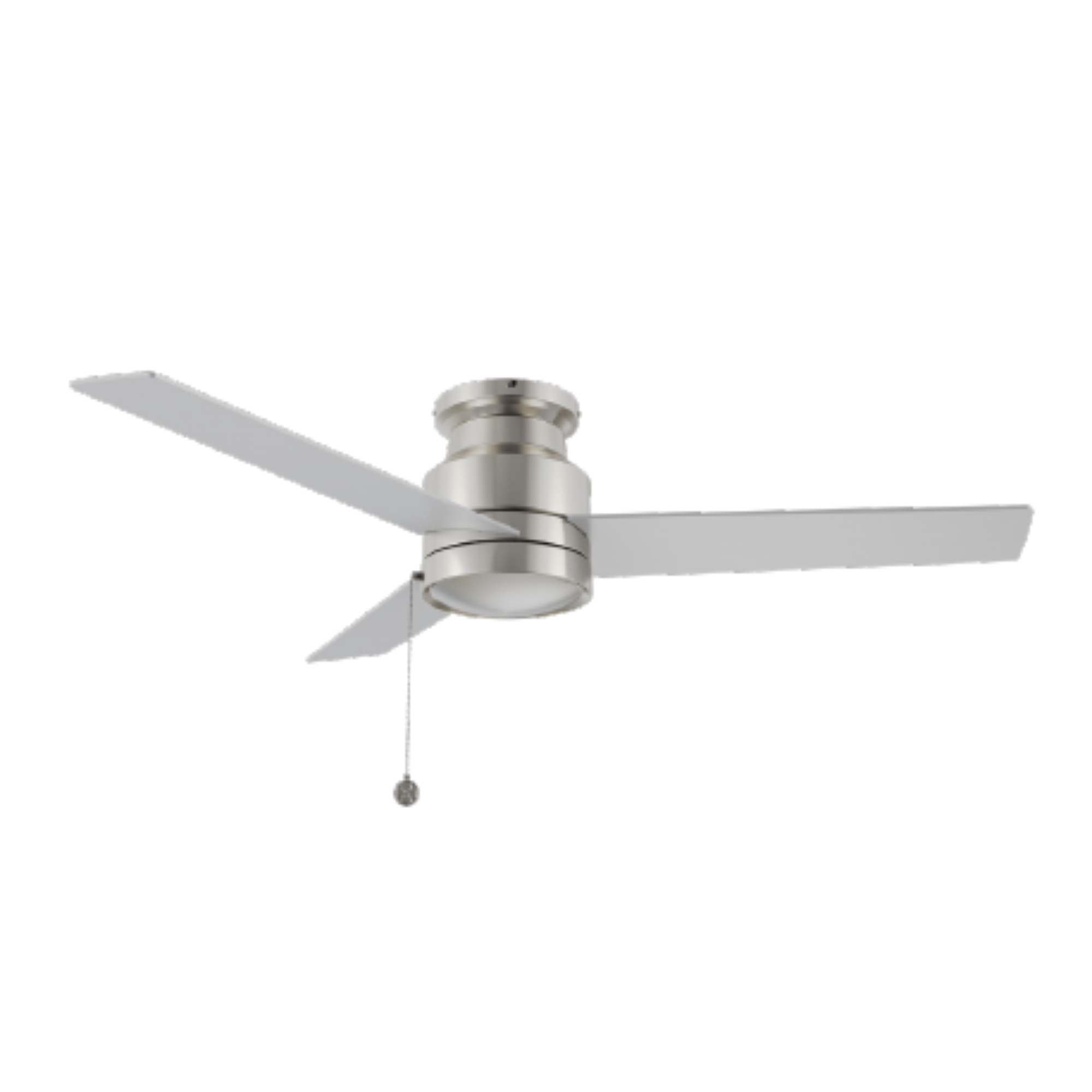 ASCOTT 52 inch 3-Blade Flush Mount No Light Ceiling Fan with Pull Chai ...