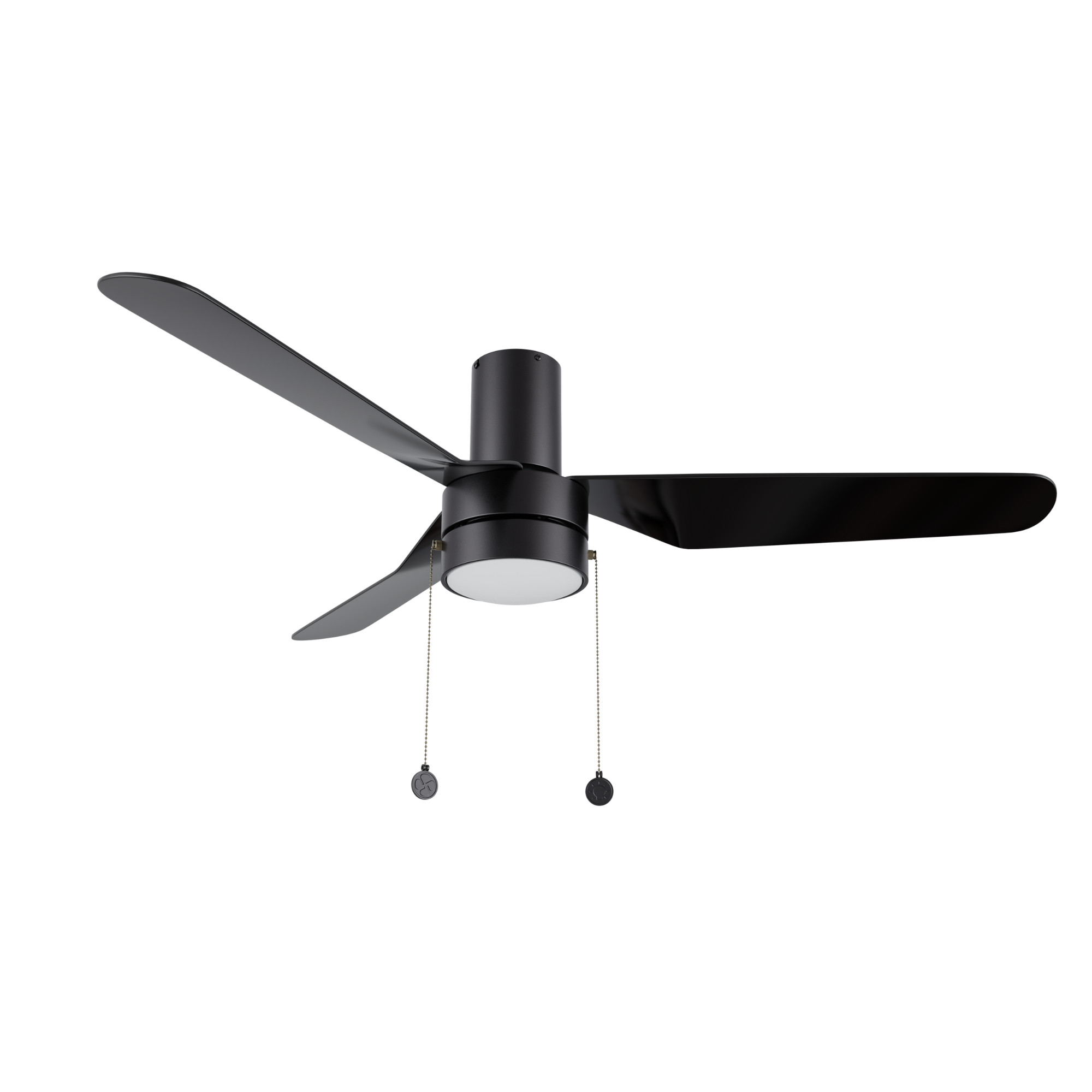 MORGAN 52 inch 3-Blade Flash Mount Ceiling Fan with Pull Chain ...