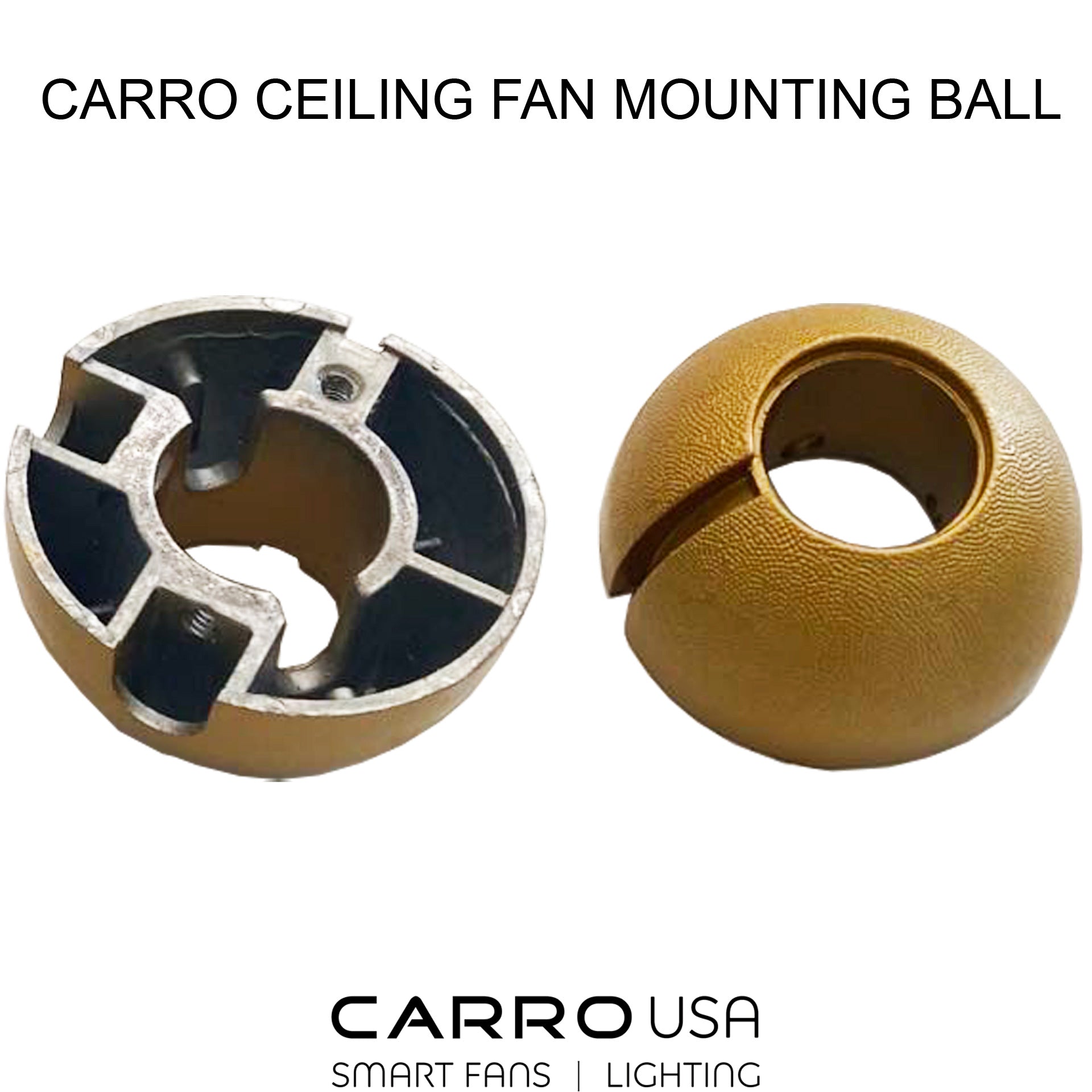 Carro Ceiling Fan Mounting Ball Version 1 - Brass/Gold – CarroUSA.com