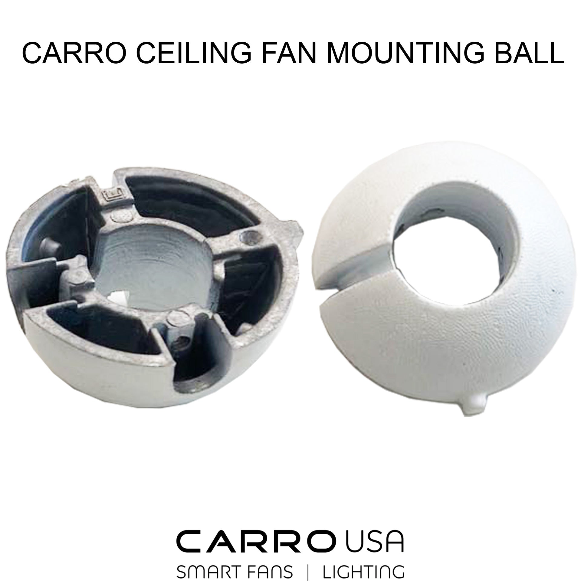 Carro Ceiling Fan Mounting Ball Version 1 - White – CarroUSA.com
